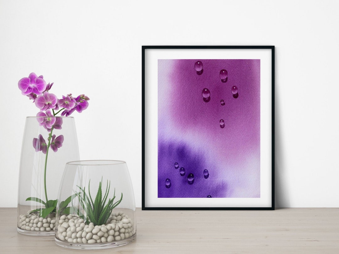 Waterdrops in Watercolor, Print From Original Watercolor Painting by ...
