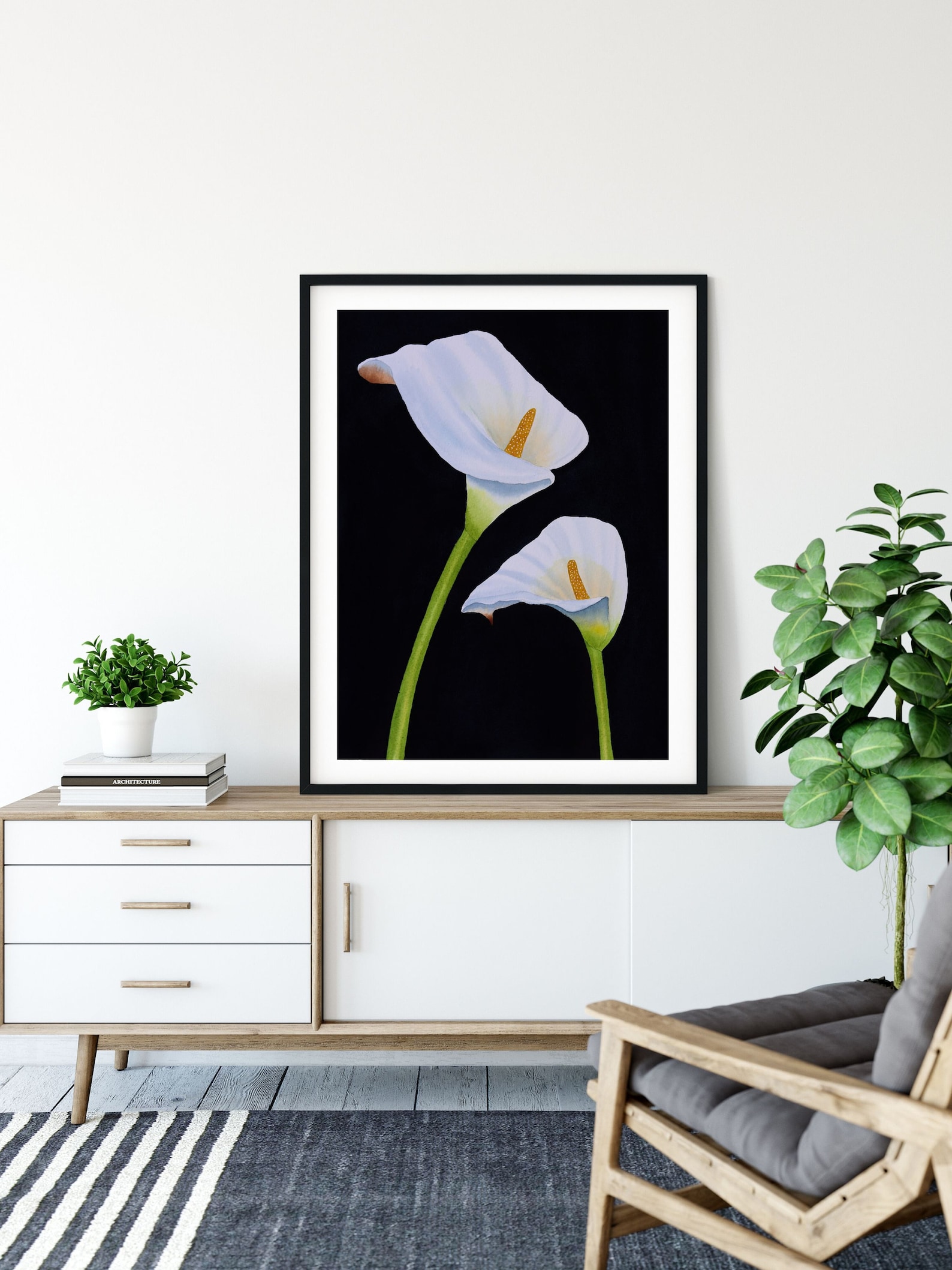 Calla Lily in Watercolor, Print From Original Watercolor Painting by ...