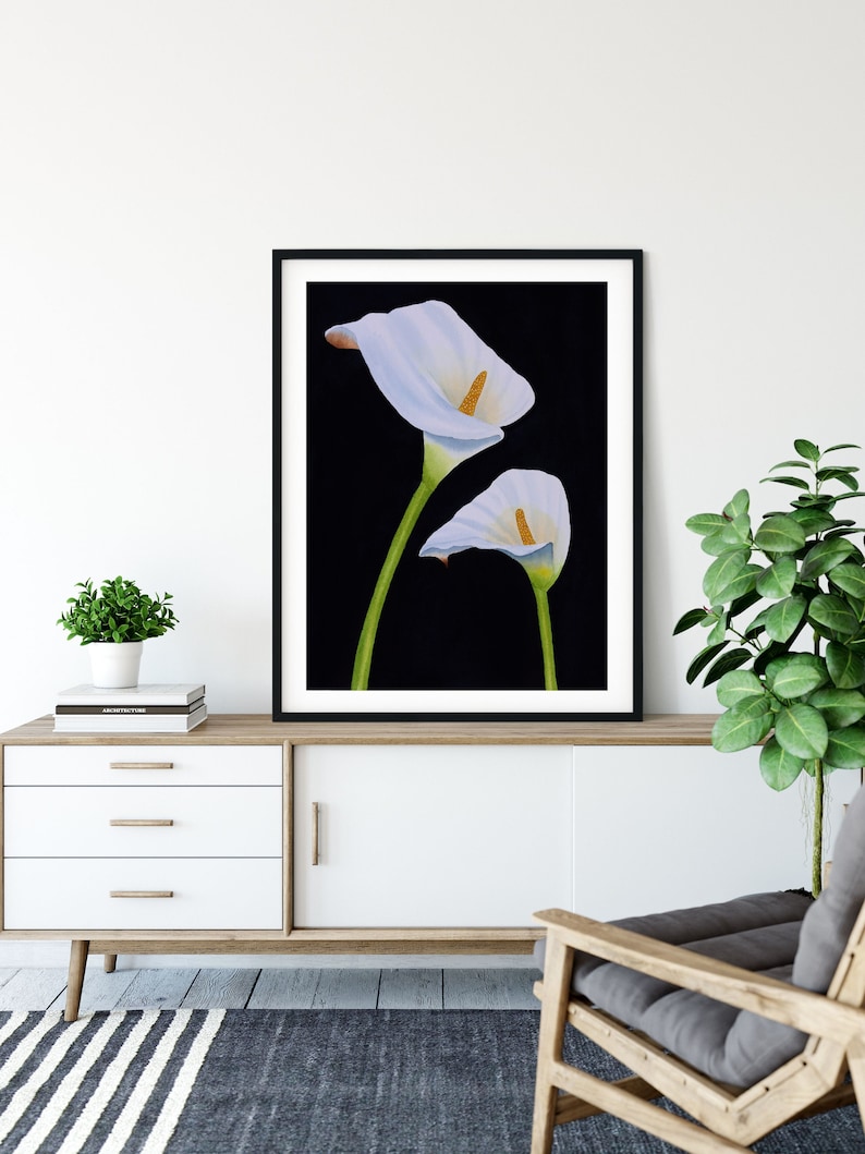 Calla Lily in Watercolor Print From Original Watercolor - Etsy