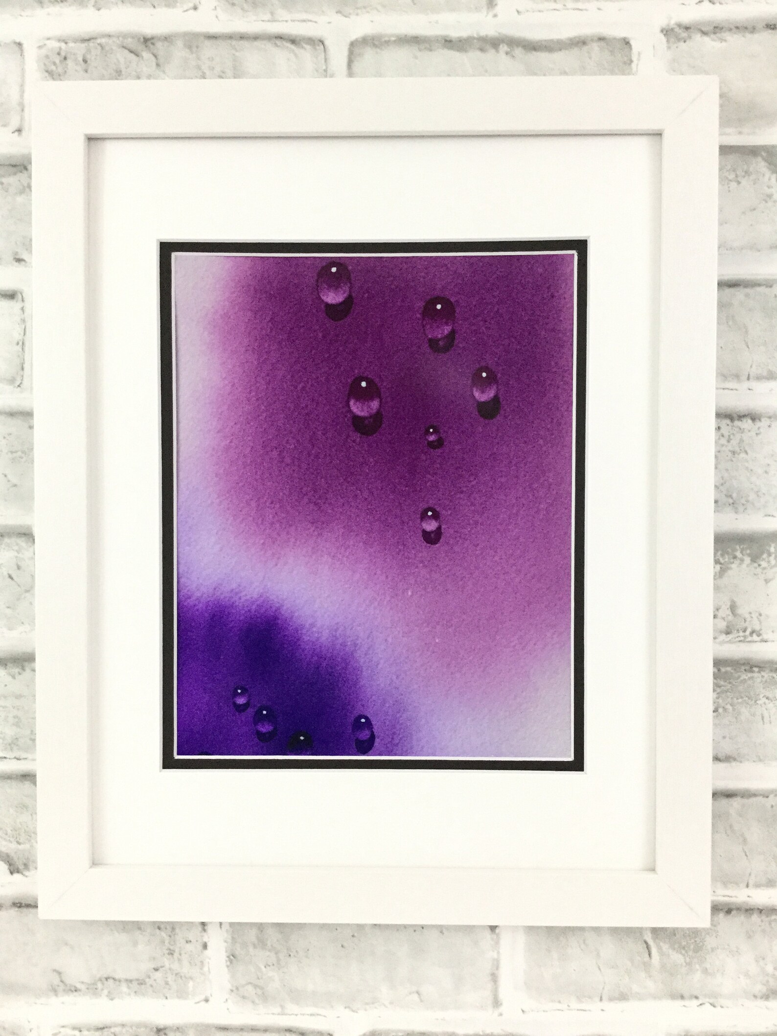Waterdrops in Watercolor, Print From Original Watercolor Painting by ...