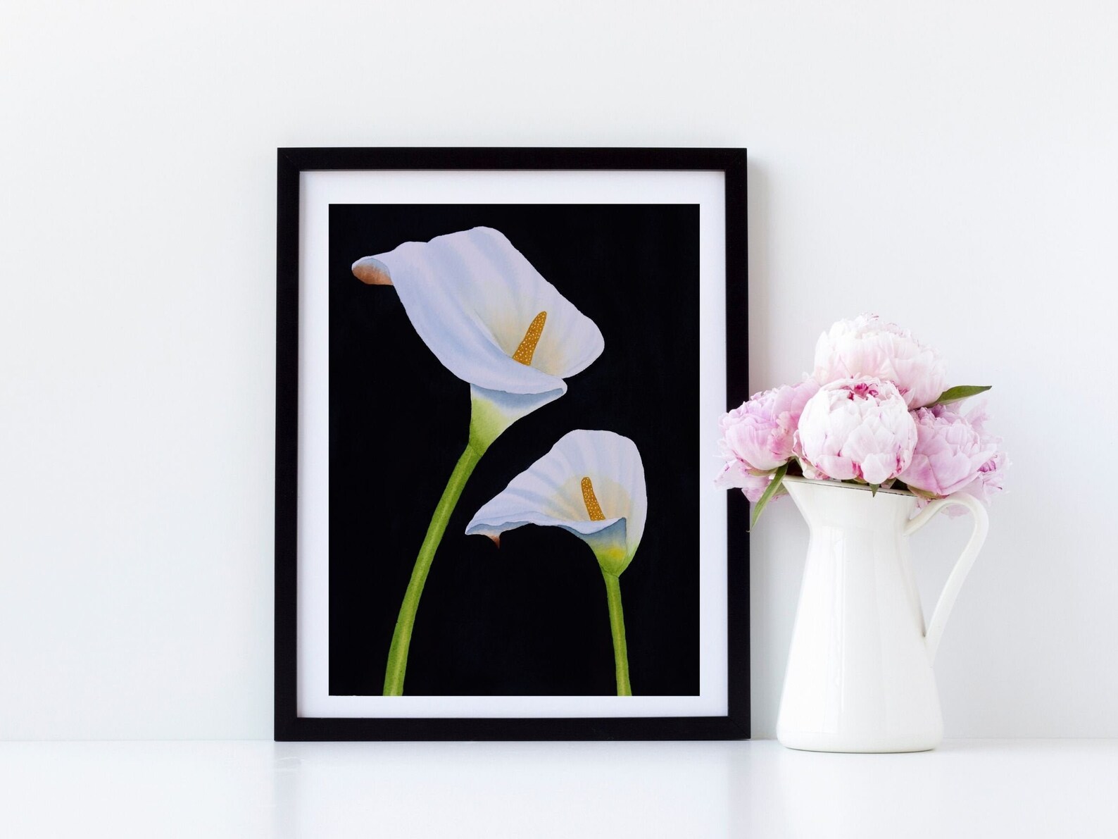 Calla Lily in Watercolor Print From Original Watercolor - Etsy