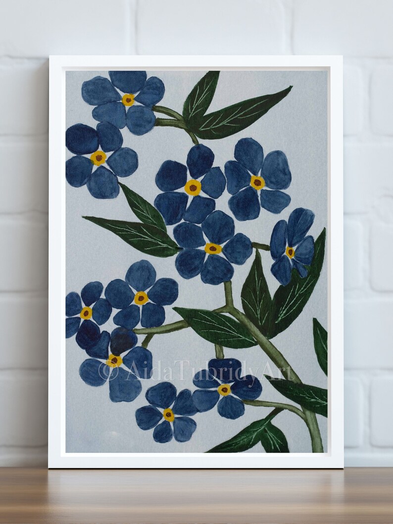 Forget Me Not Flower Painting, Alaska State Flower, Print From Original ...