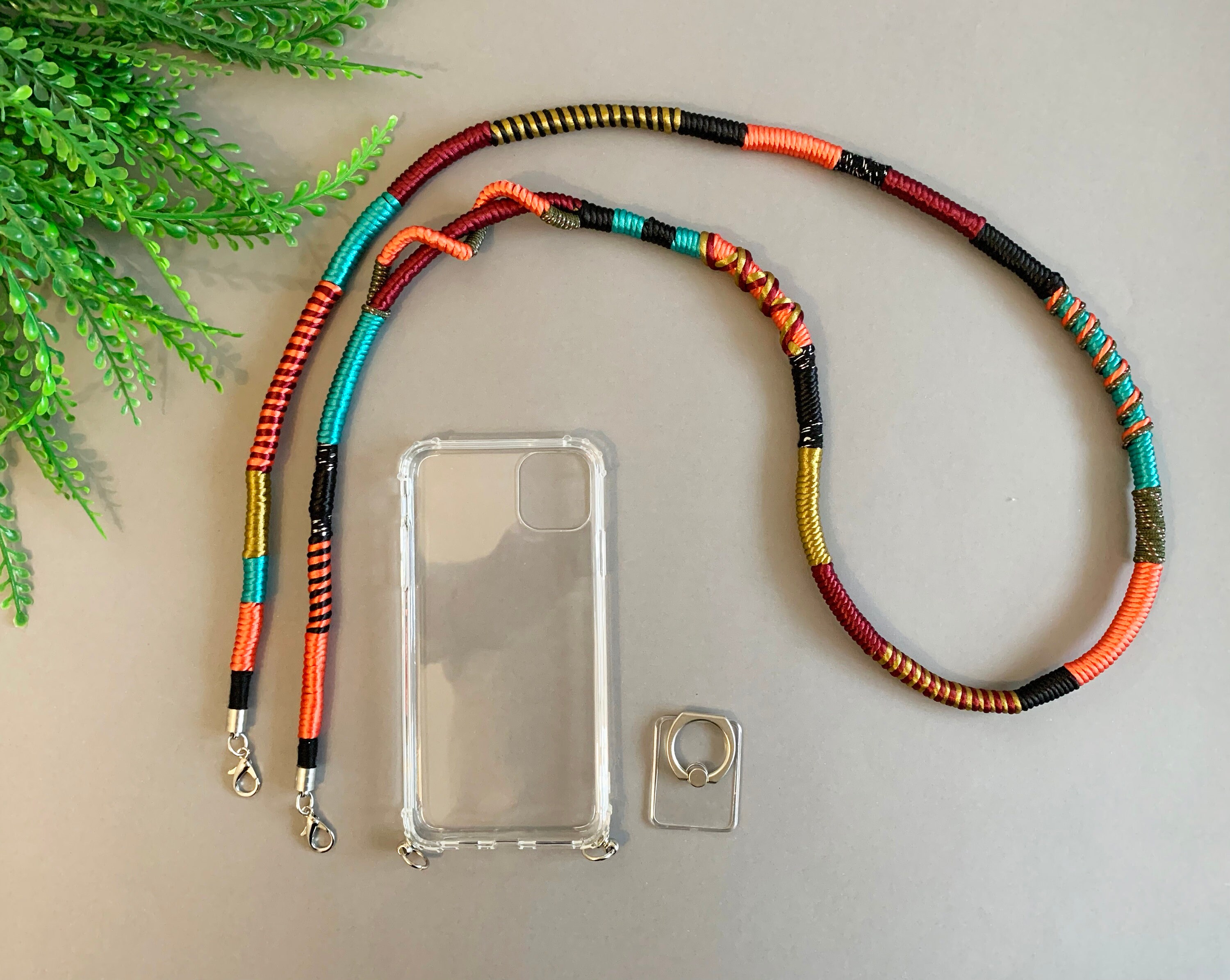 Phone Strap With Transparent Case or Phone Ring / Phone | Etsy