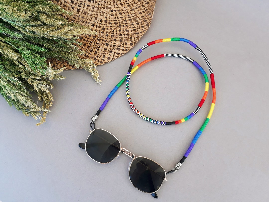 Rainbow Pride Sunglass Strap / Eyewear Straps / Sunglass Chain ...