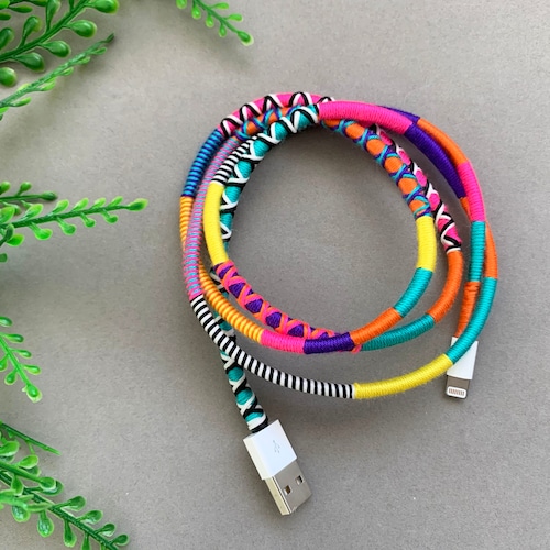 Wrapped Yarn Charger Cable / Handmade Lightning Cable / - Etsy