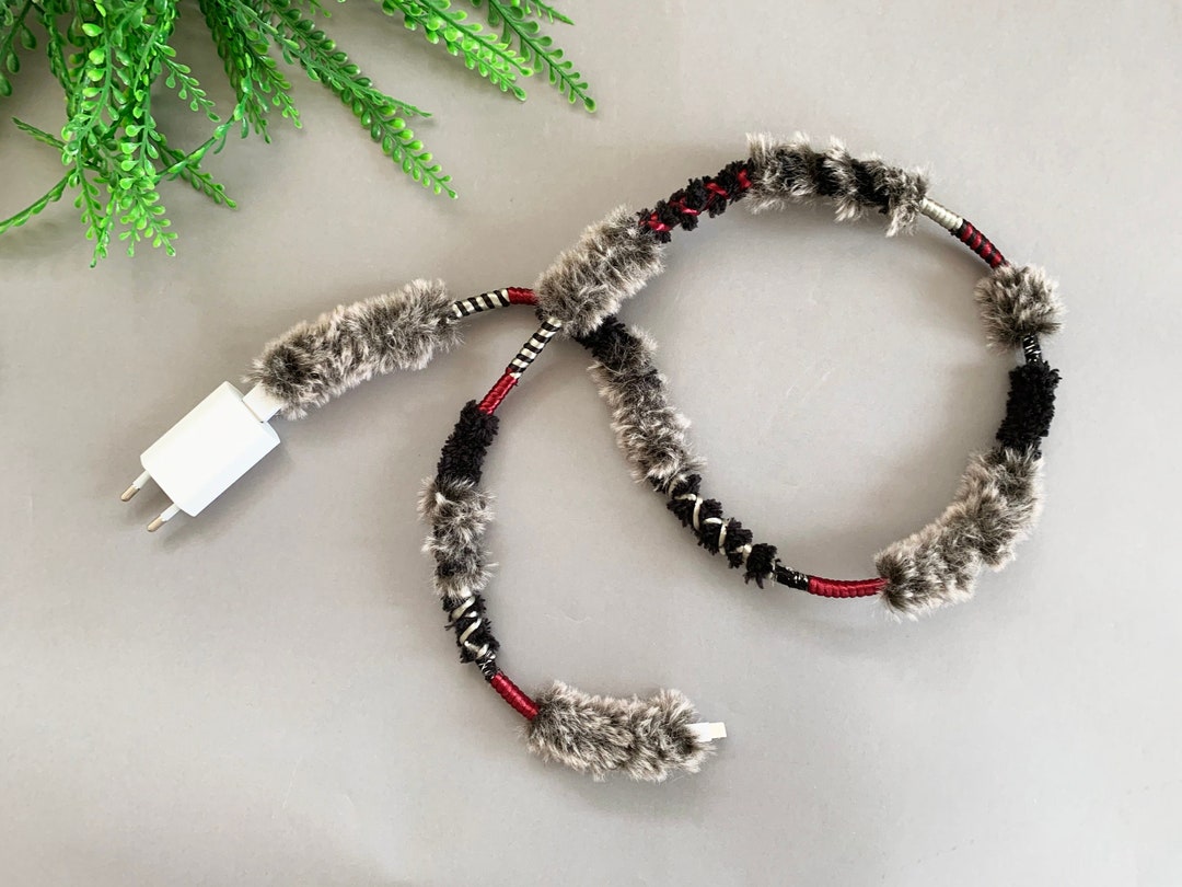Fuzzy Lightning Cable: Handmade Faux Fur Wrapped Charger Cord - Etsy