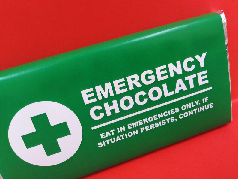 Emergency Chocolate Funny Chocolate Bar | Etsy