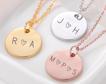 Two Initial Necklace - Etsy