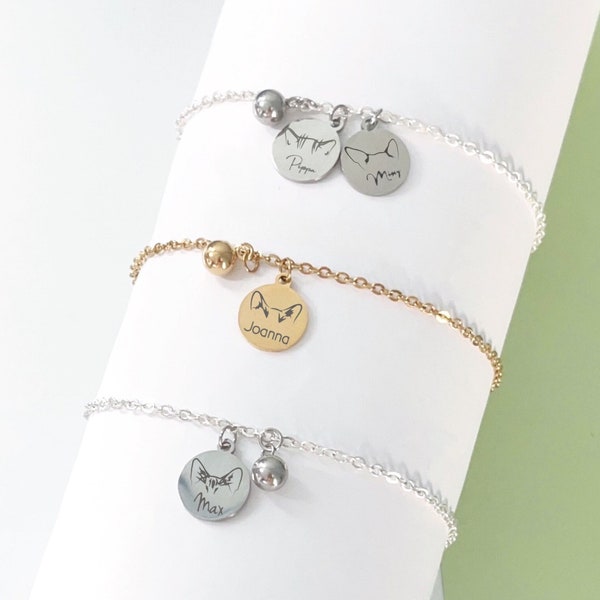Cute Cat Bracelet - Etsy
