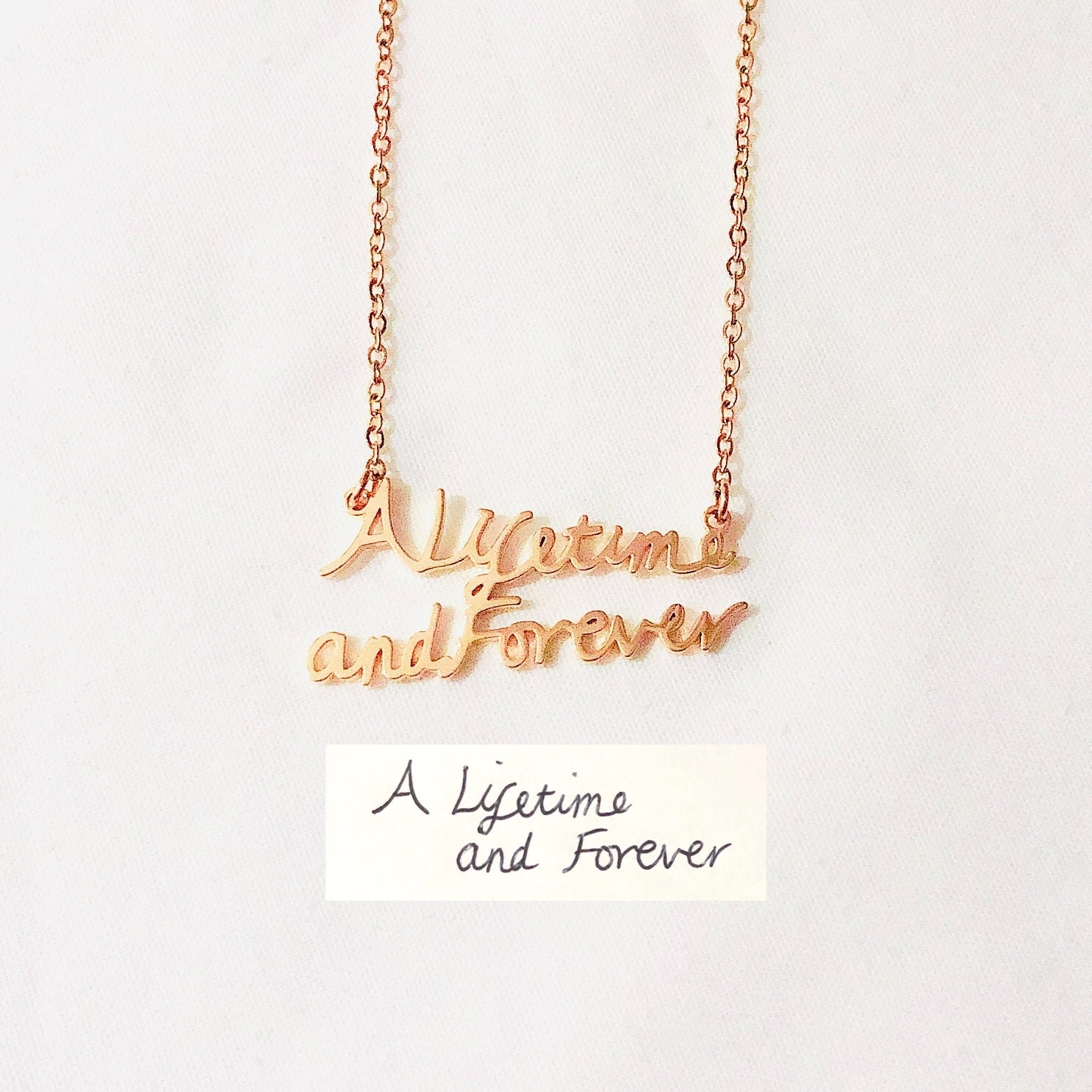 Actual Handwriting Necklace, Handwritten Necklace, Signature Necklace ...