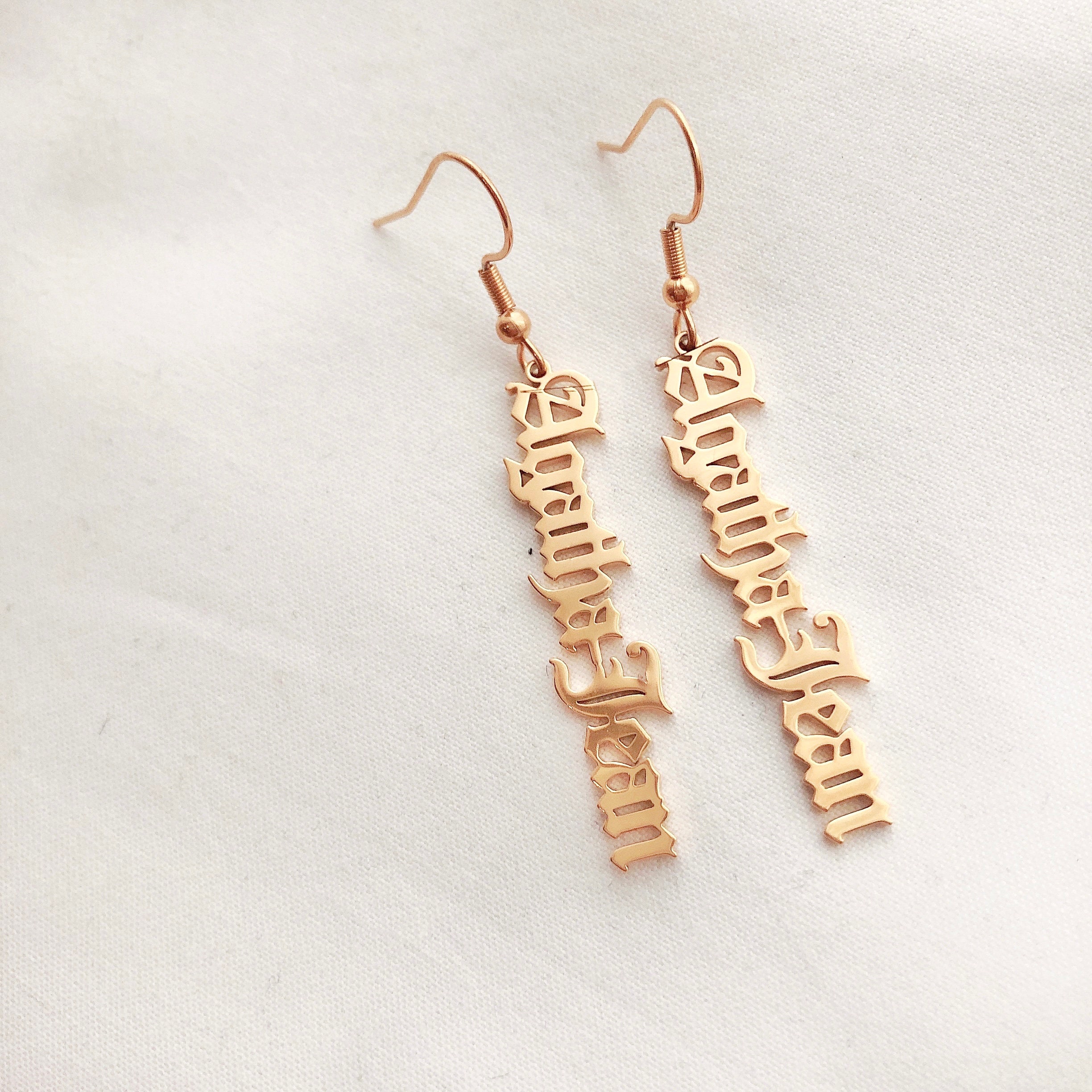 Custom Drop Earrings Dangle Name Earrings Customised Dangle - Etsy UK