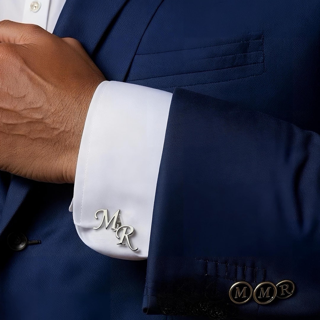 Custom Letter Cuff Links, Personalised Cufflinks, Double Letter Cuff ...