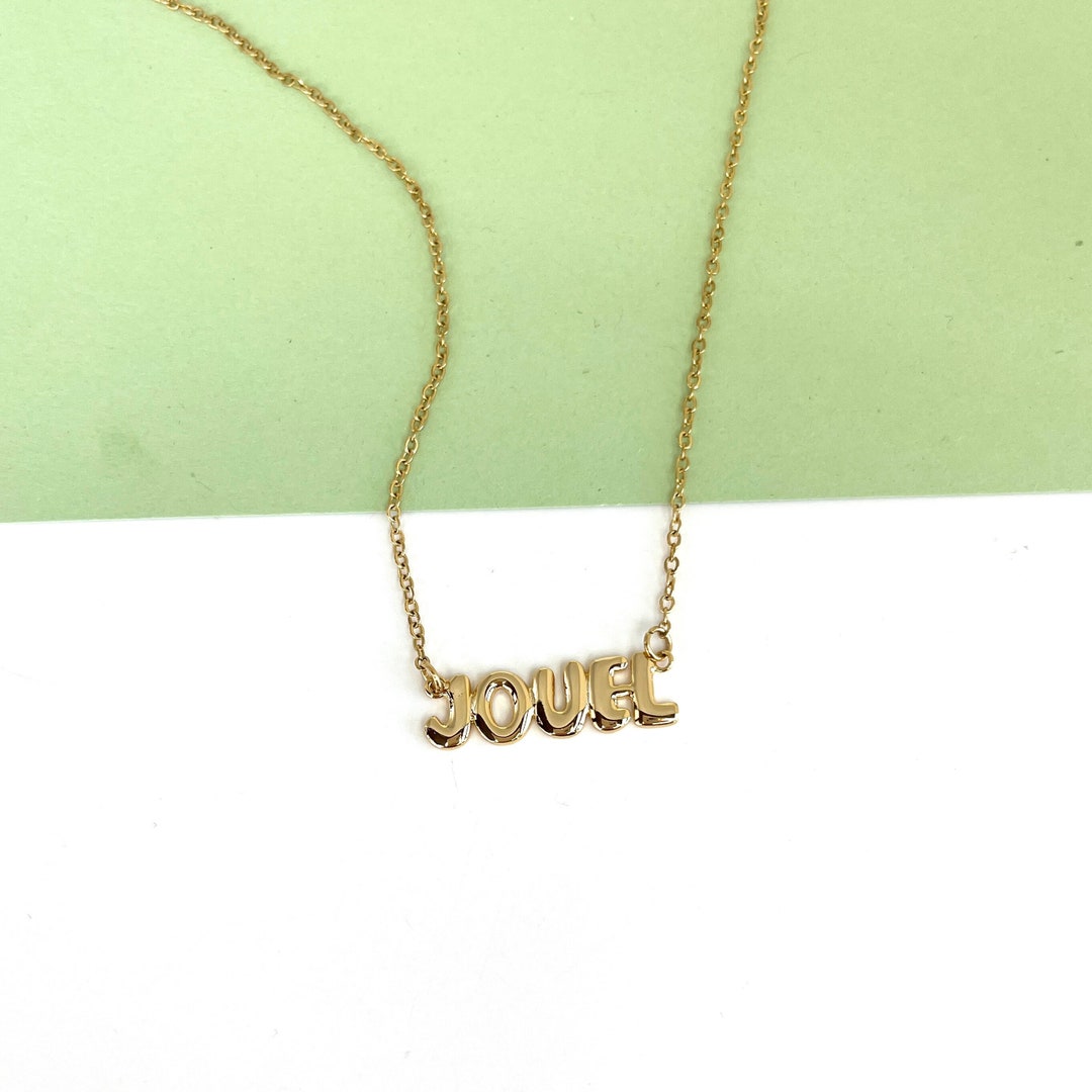 Bubble Nameplate Necklace, Custom 3D Letter Necklace, Bubble Name ...