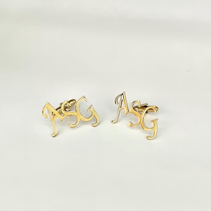 Custom Letter Cuff Links, Personalised Cufflinks, Double Letter Cuff ...