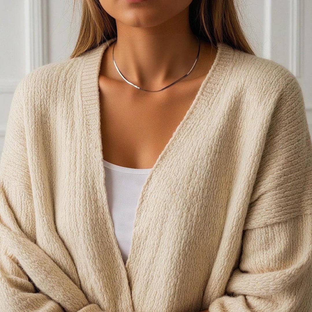 Simple Snake Necklace, Layer Flat Snake Choker, Waterproof Skinny ...