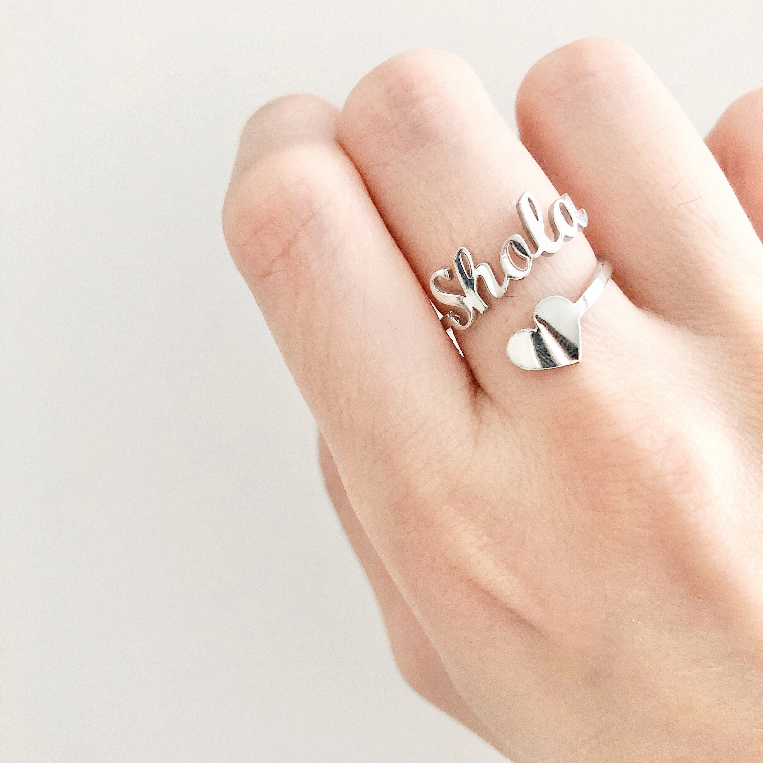 Name Ring in Gold Silver Rose Gold Personalised Adjustable | Etsy UK