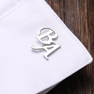 Custom Letter Cuff Links, Personalised Cufflinks, Double Letter Cuff ...