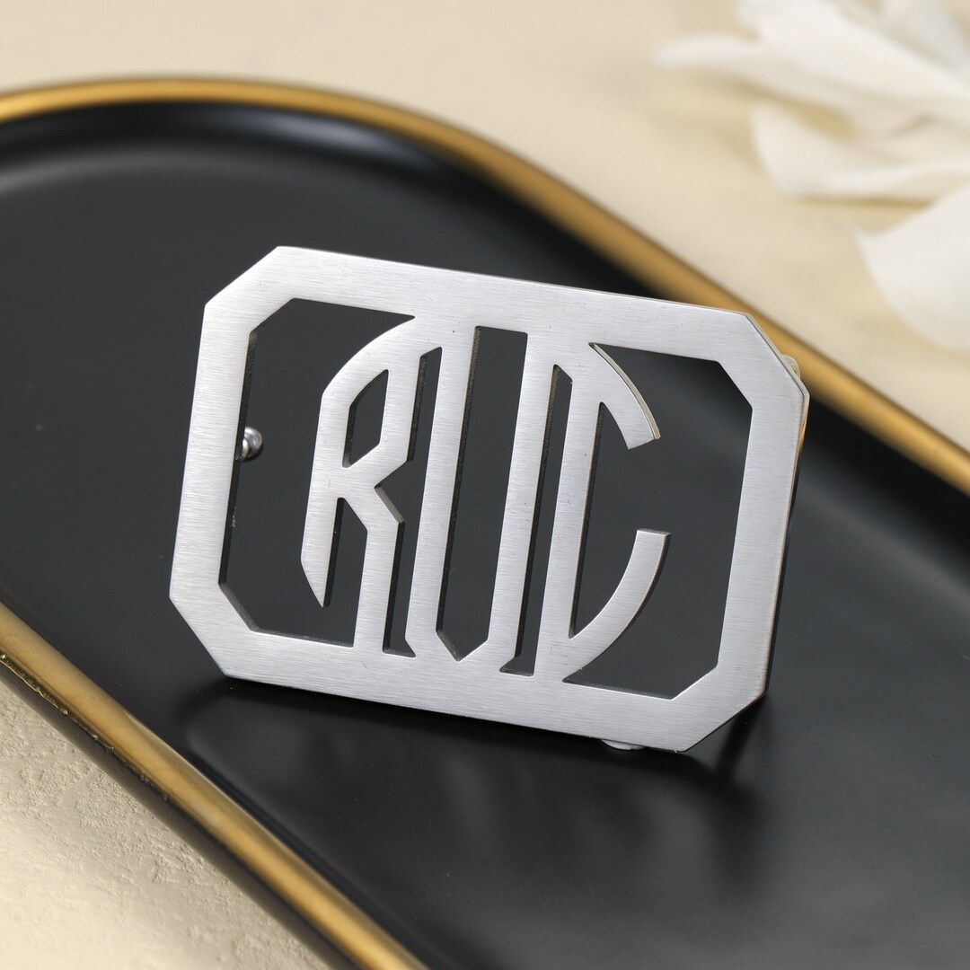 Monogram Belt Buckle, Custom Monogram Buckle, Personalized Unisex Belt ...