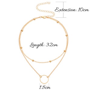 Double Layer Short Necklace, Multi Layer Necklace, Two Layer Choker ...