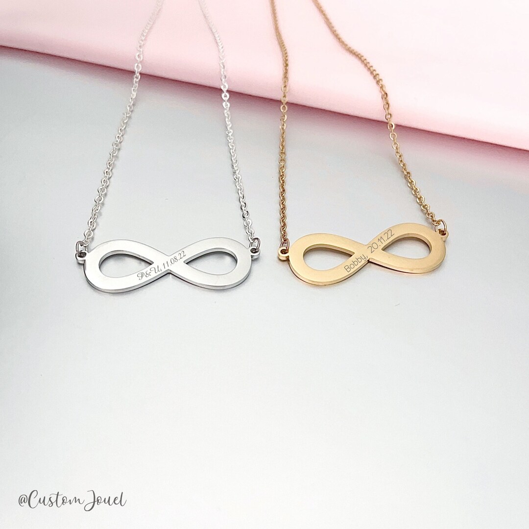 Custom Short Message Necklace, Custom Infinity Necklace, Personalised ...