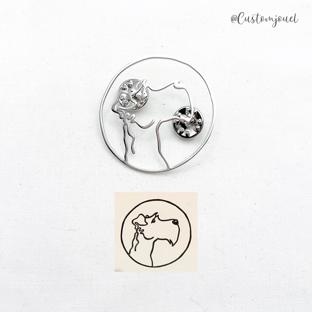 Children's Drawing Brooch, Kids Painting Brooch, Personalised Logo ...