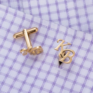 Custom Letter Cuff Links, Personalised Cufflinks, Double Letter Cuff Links, Two Initial ...