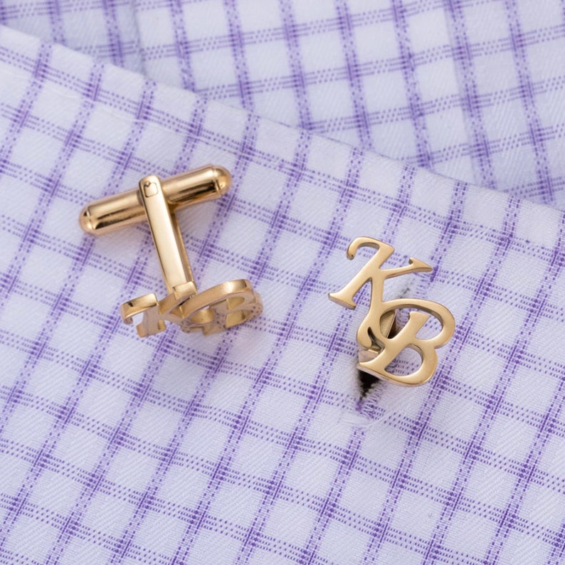 Custom Letter Cuff Links Personalised Cufflinks Double - Etsy UK