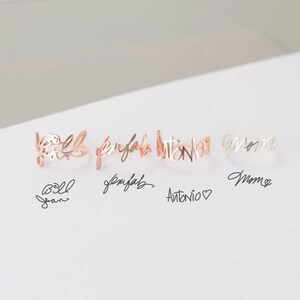 Handwriting Ring, Handwritten Name Ring, Signature Ring, Writing Ring ...