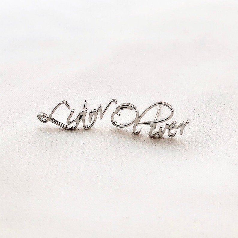 Custom Name Earrings Personalised Stud Earrings Custom | Etsy UK