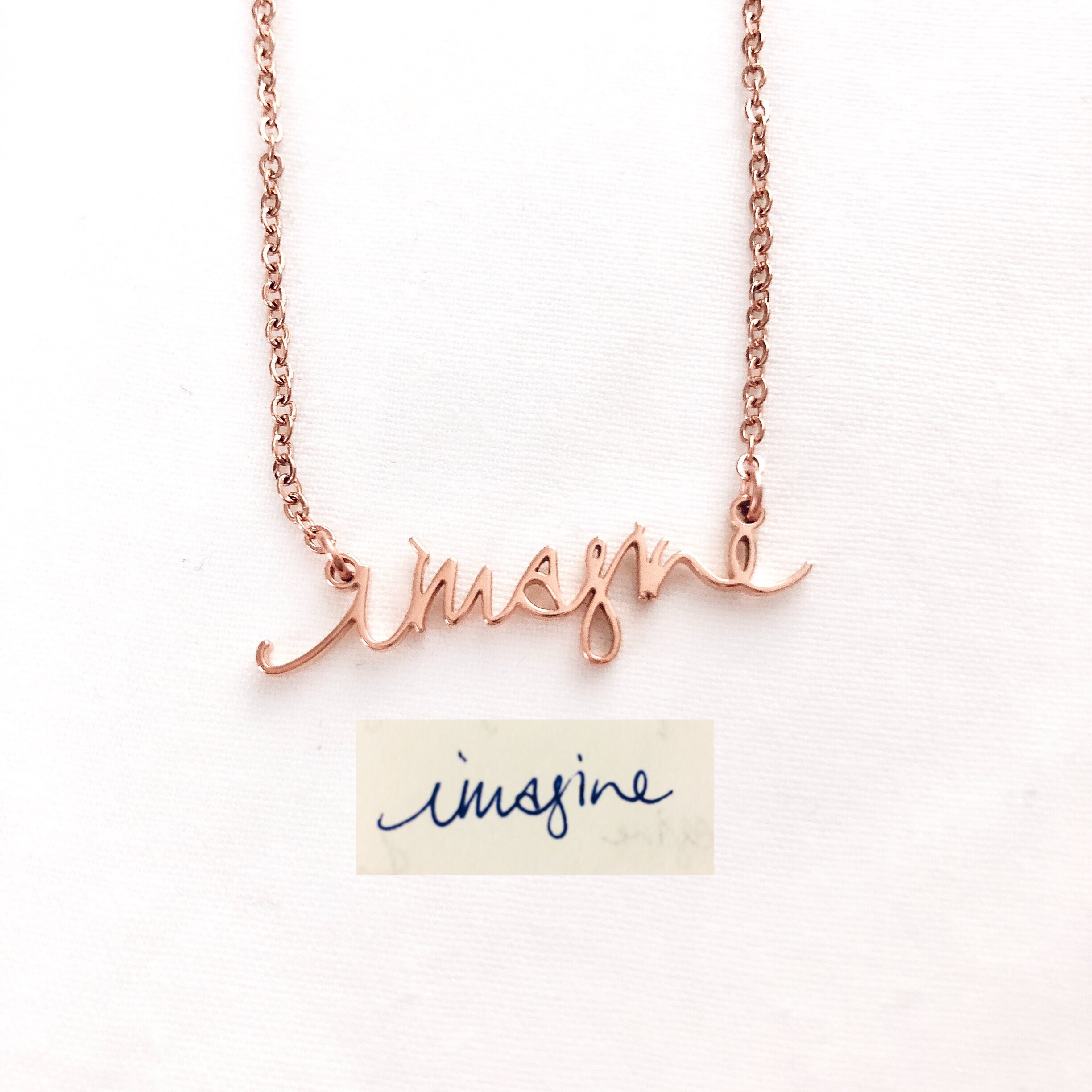 Actual Handwriting Necklace, Handwritten Necklace, Signature Necklace ...