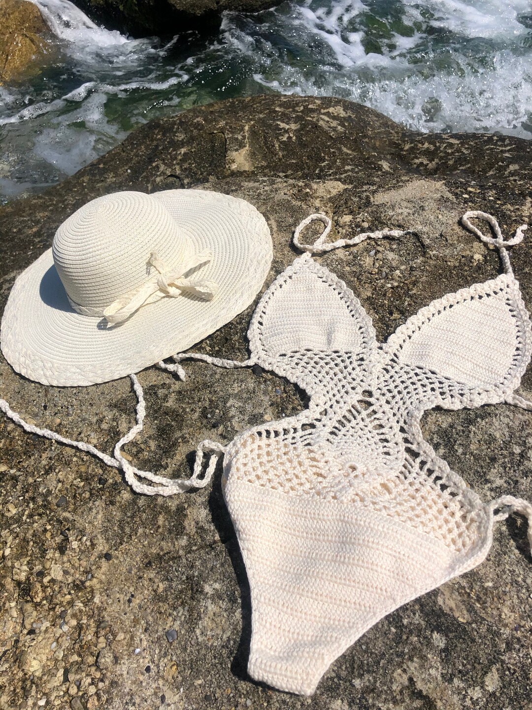 One Piece Handmade Crochet Swimwear Bridesmaid Crochet Swimsuit With ...