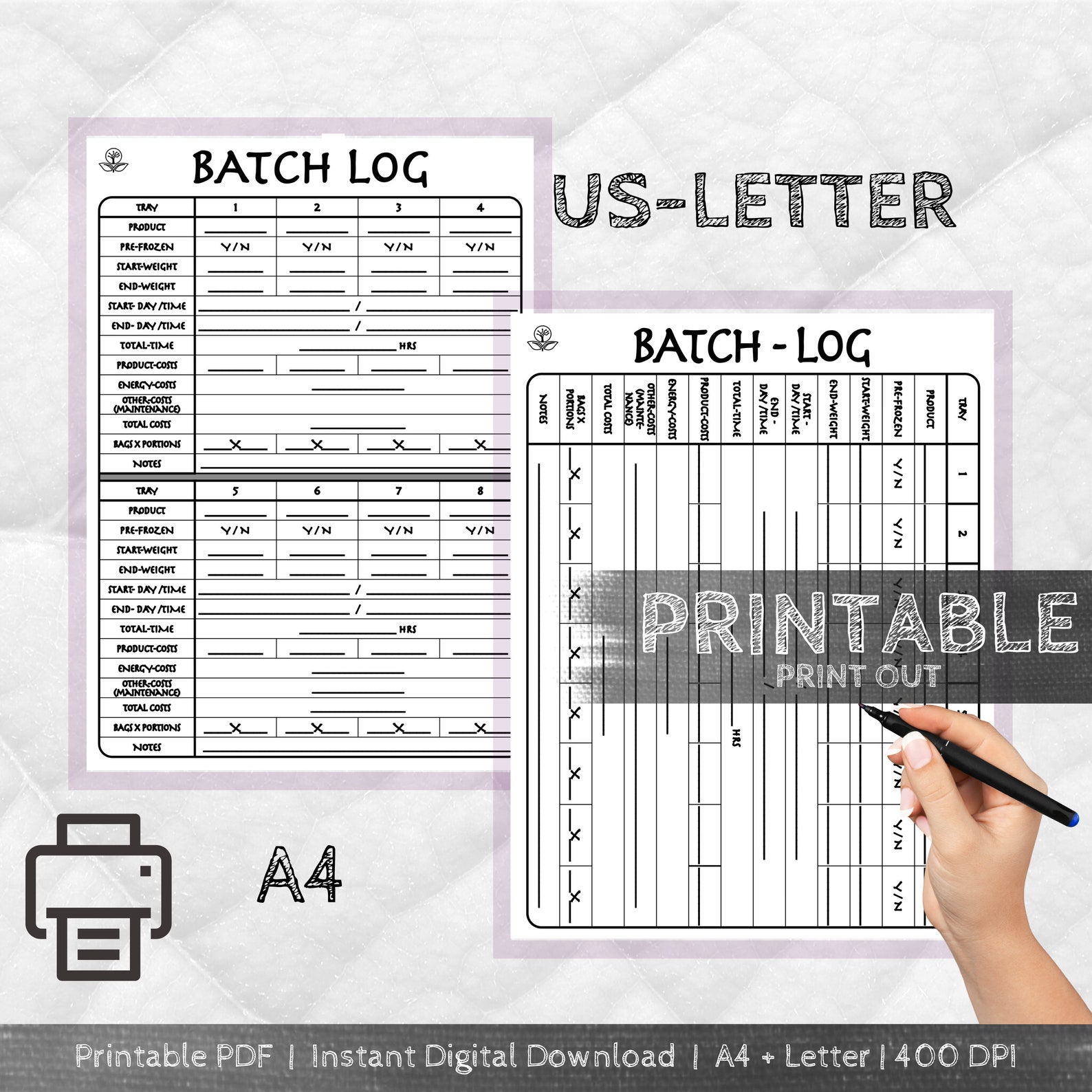 FREEZE DRYING LOG Book Pdf, 45 Pages,journal, Printable Planner,harvest ...