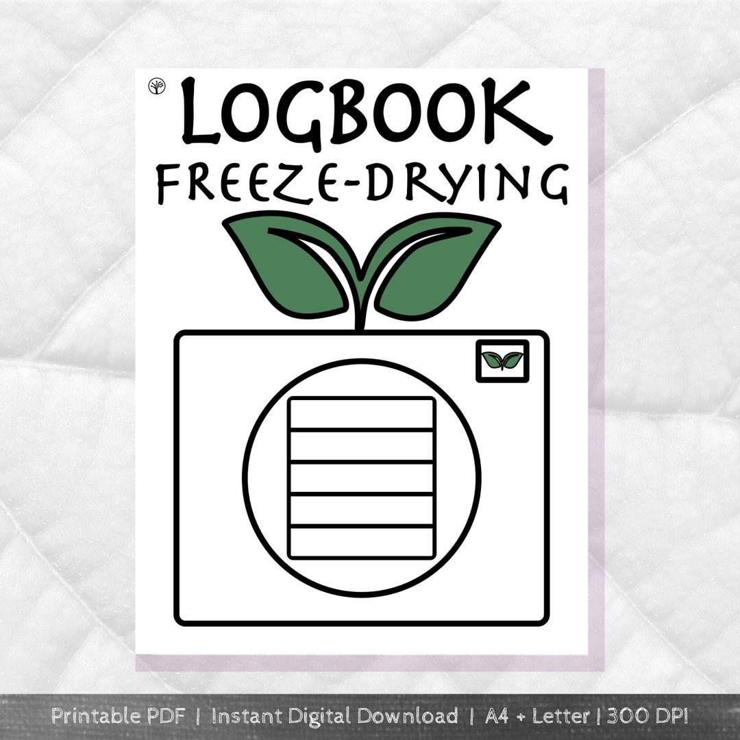 FREEZE DRYING LOG Book Pdf 20 Pagesjournal Printable - Etsy