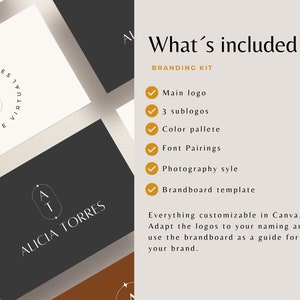 Branding Kit and 4 Logo Templates for Virtual Assistants, Logo Template ...