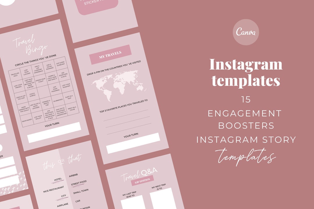 Instagram Template Canva. Engagement Boosters, Instagram Story Games ...
