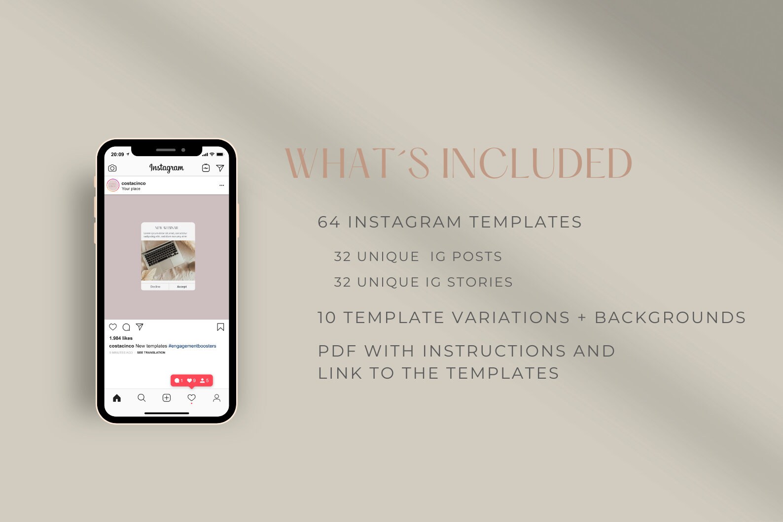 64 Instagram Notification Templates. Canva Template. Instagram Post ...