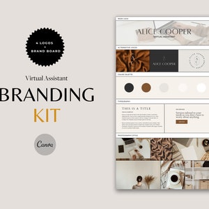 Branding Kit and 4 Logo Templates for Virtual Assistants, Logo Template ...