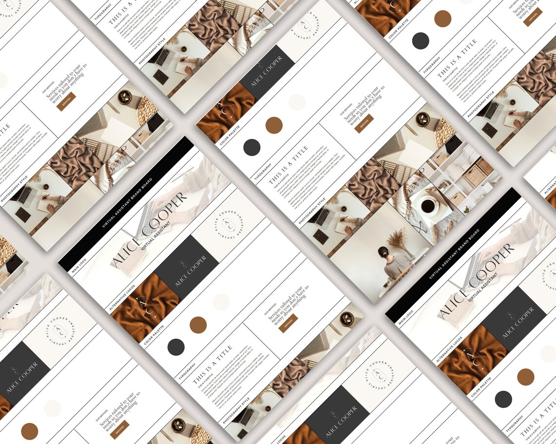 Branding Kit and 4 Logo Templates for Virtual Assistants, Logo Template ...