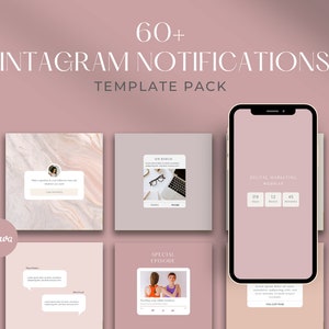 Instagram Notification Templates. Instagram Feed. Canva Template ...