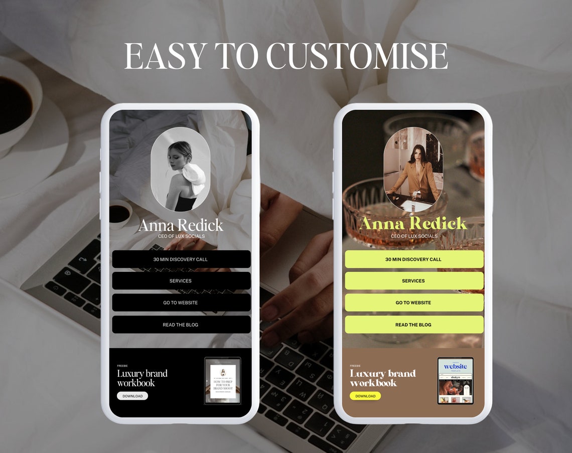 Link in Bio Template Canva. Linktree Canva Template. Instagram - Etsy