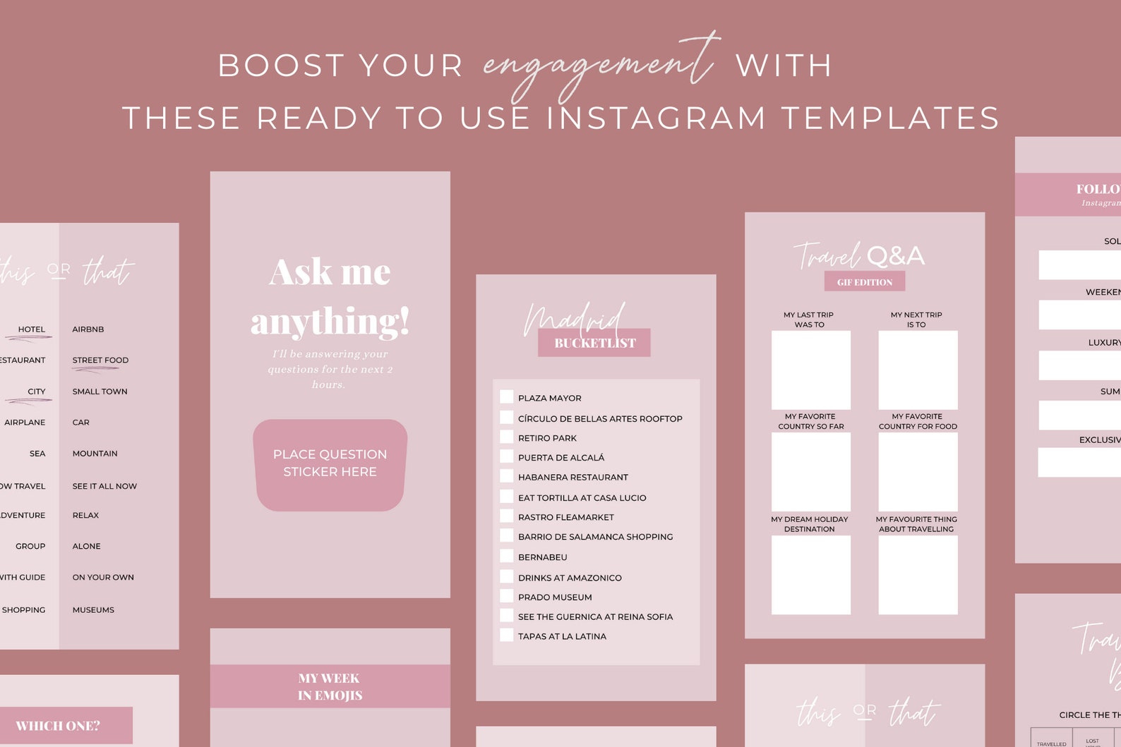 Instagram Template Canva. Engagement Boosters, Instagram Story Games ...