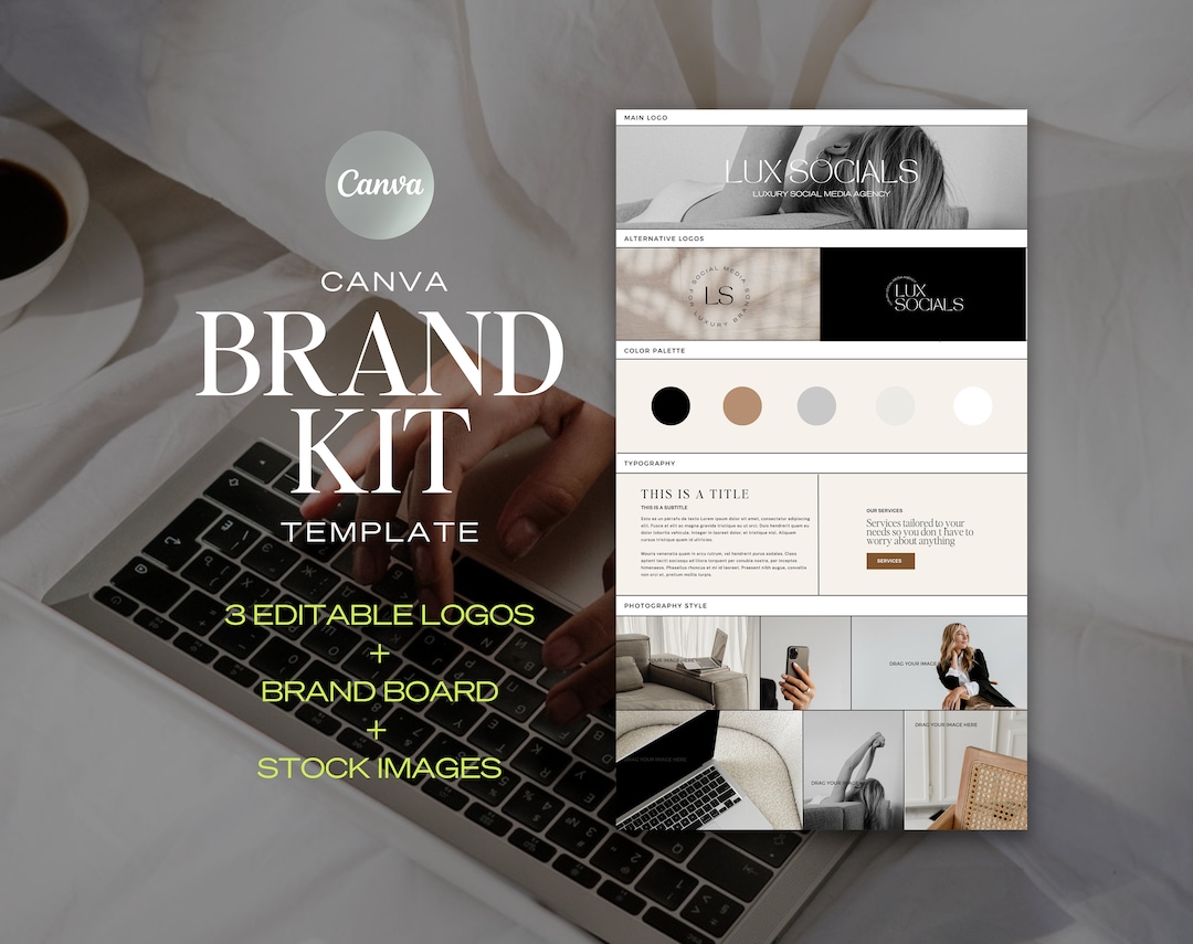 Editable Logo in Canva I Branding Kit I Logo Template Canva I - Etsy