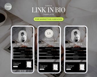 Instagram Link in Bio Template Canva Instagram Landing Page - Etsy