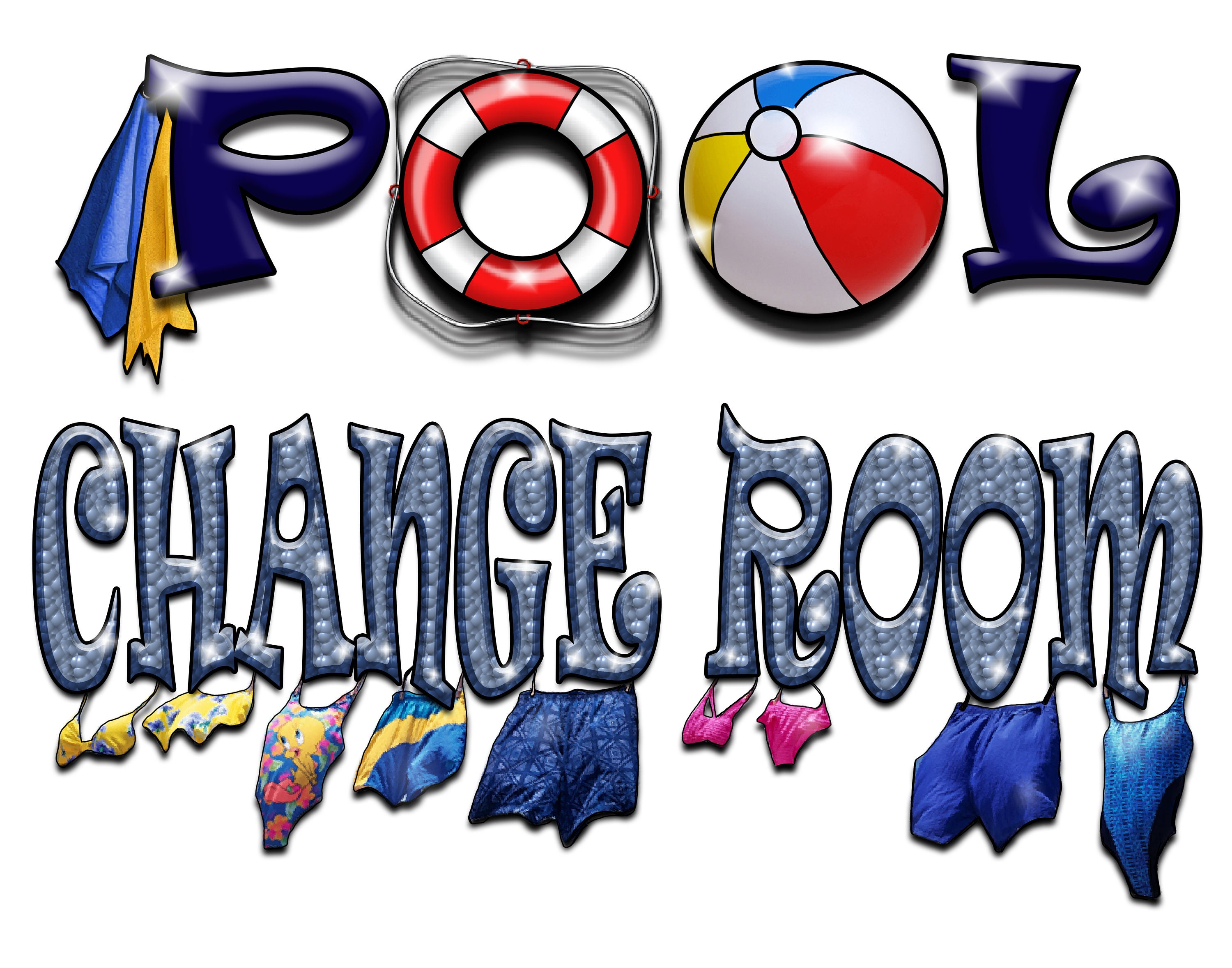 Pool Change Room Metal Sign Sublimated Will Never Fade - Etsy