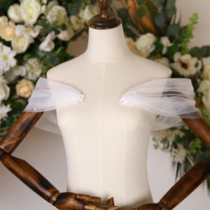 Sade - Detachable Wedding Dress Straps With Pearls , Detachable Bridal ...