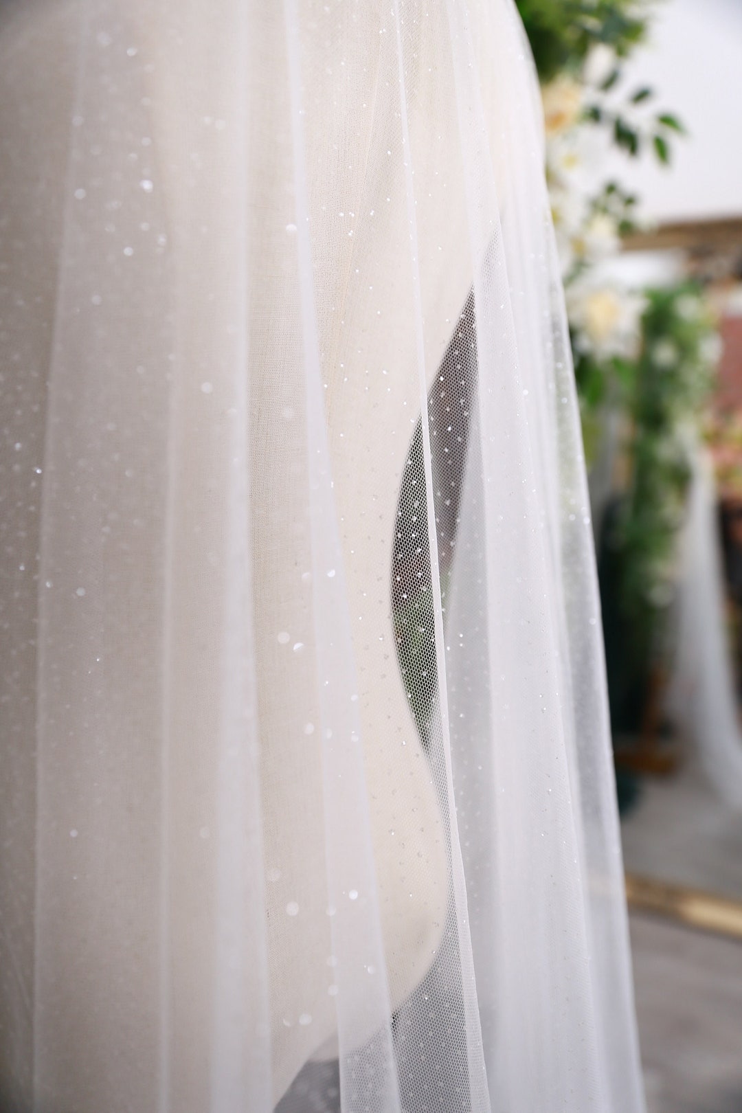 Eileen - Super Soft Sparkle Barely-there Veil, Bespoke Veil, Wedding ...