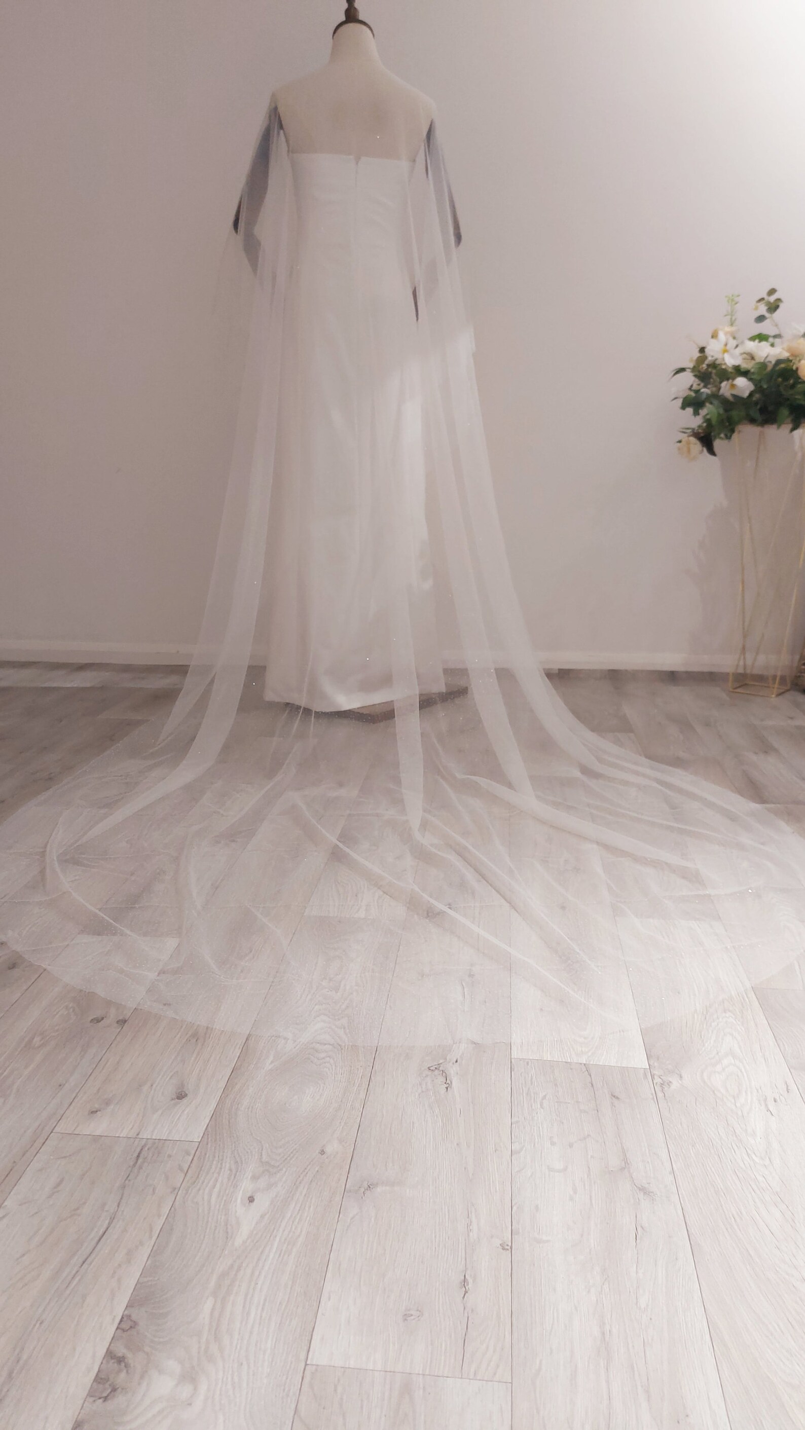 Sparkle Cape Veil, Glitter Cape Veil, Bridal Cape, Wedding Cape 04 ...