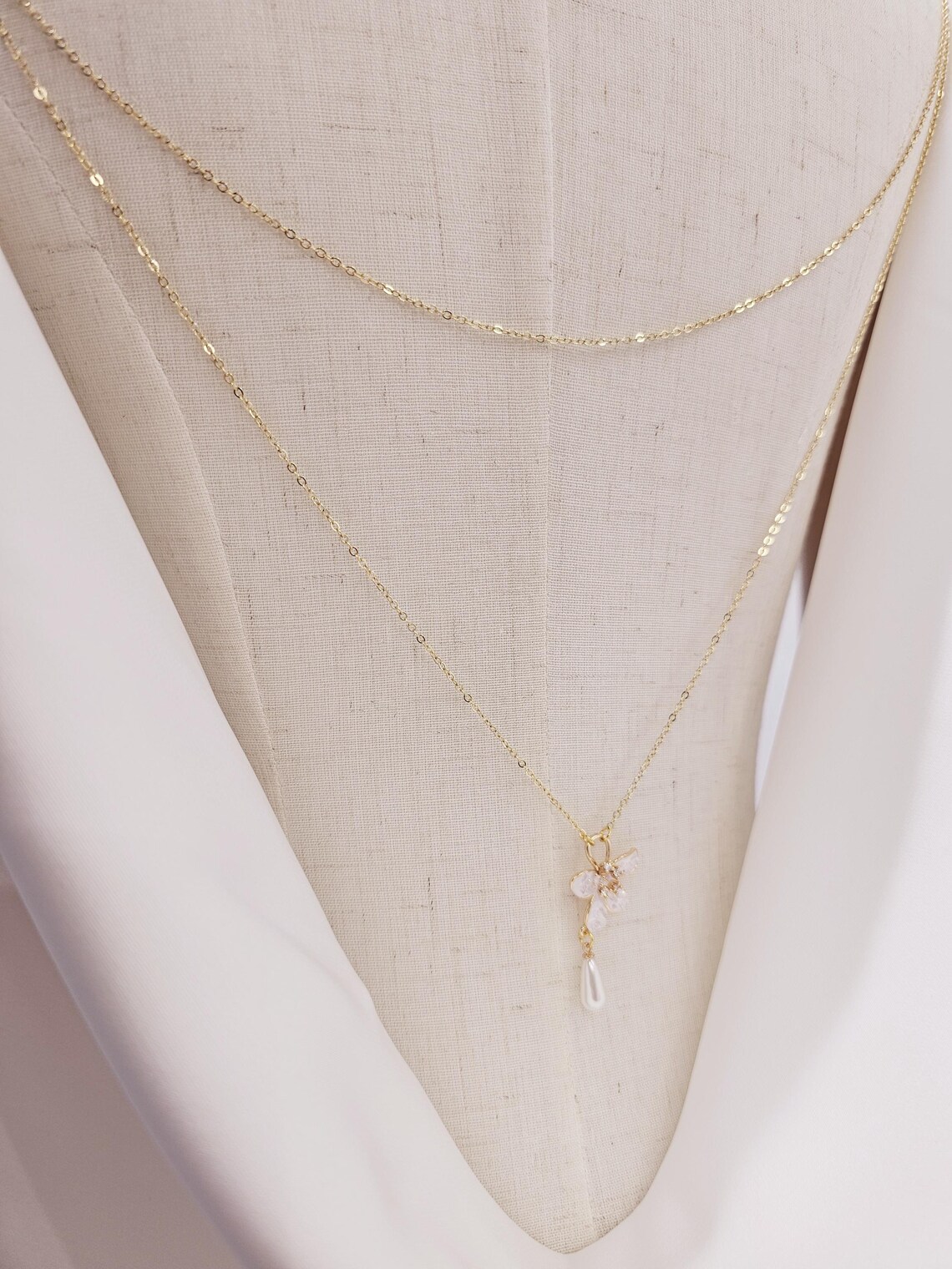 Crystal Bridal Backdrop Necklace: 14k Gold Plated Back Chain - Etsy