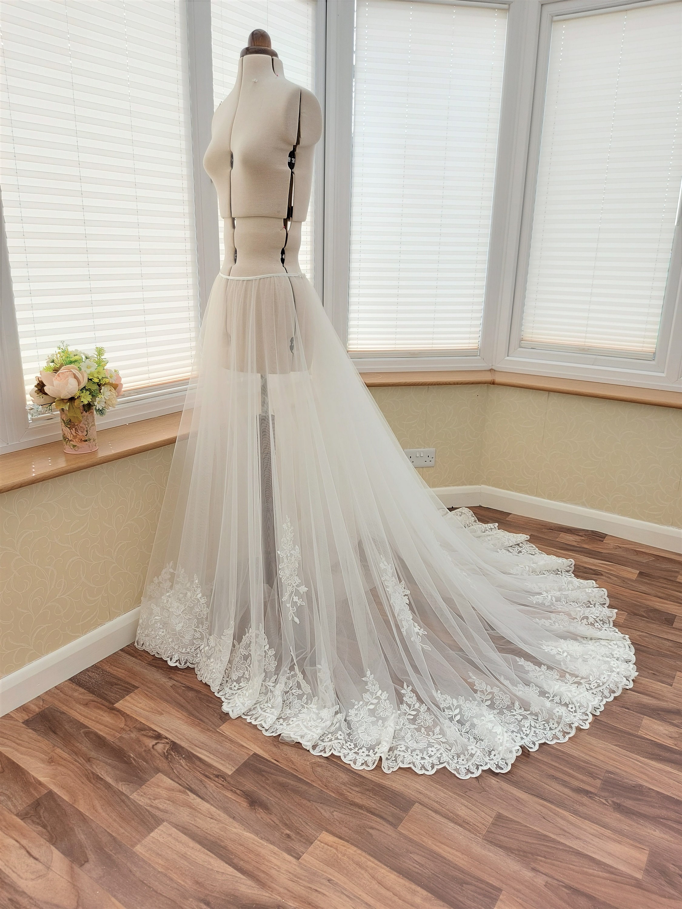 Bridal Detachable Overlay Removable Overskirt Bespoke - Etsy Canada