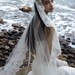 Eyelash Lace Veil, Bespoke Veil, Corded Lace Wedding Veil, Light Ivory Veil, Mantilla Veil ...